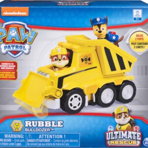 Paw Patrol Rubble's Ultimate Rescue Bulldozer with Moving Scoop and Lift-up Dump Bed, Ages 3 and Up