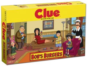 clue bobs burgers board game | themed bob burgers tv show clue game | officially licensed bob's burgers game | solve the mystery in this unique clue take on the classic board game