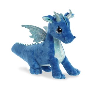 aurora® enchanting sparkle tales™ indigo dragon™ stuffed animal - magical adventures - endless play - blue 12 inches