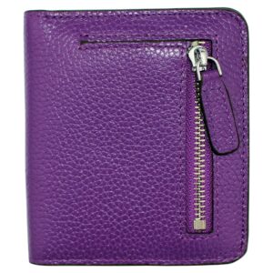 keladey women's rfid blocking small genuine leather wallet ladies mini card case purse (lavender purple)