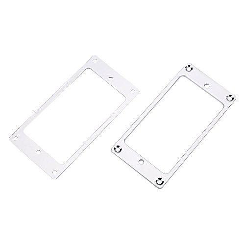 2Pcs Pickup Frame Mounting Rings Metal Humbucker Pickup Ring Electric Guitars Replacement Parts(Silver)