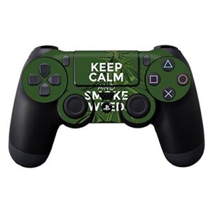 mightyskins skin compatible with sony ps4 controller - smoke weed | protective, durable, and unique vinyl decal wrap cover | easy to apply, remove, and change styles | made in the usa