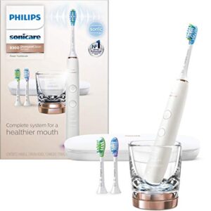 philips sonicare diamondclean smart 9300 rechargeable electric power toothbrush, rose gold, hx9903/61