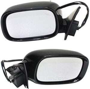 kool vue driver & passenger side power heated mirrors for lexus ls430 2001-2006 power fold with memory & puddle lamp paintable