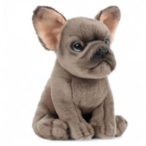 Living Nature French Bulldog Puppy Stuffed Animal | Fluffy Dog Animal | Soft Toy for Kids | 6 inches