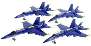 united states navy blue angels f/a-18 super hornet fighter jet 9inch die cast model w/pullback action #1, 2, 3, 4, 5, and #6 set