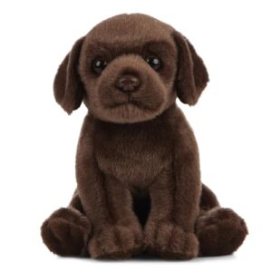 living nature chocolate labrador puppy stuffed animal | fluffy dog animal | soft toy gift for kids | 6 inches