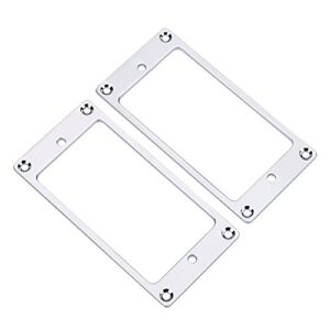 2pcs pickup frame mounting rings metal humbucker pickup ring electric guitars replacement parts(silver)