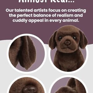 Living Nature Chocolate Labrador Puppy Stuffed Animal | Fluffy Dog Animal | Soft Toy Gift for Kids | 6 inches