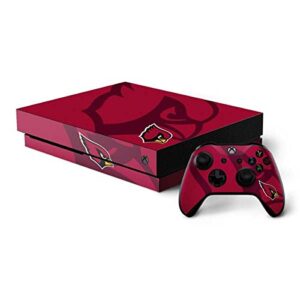 skinit decal gaming skin compatible with xbox one x bundle - officially licensed nfl arizona cardinals double vision design