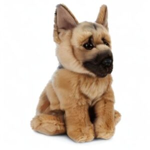 Living Nature German Shepherd Stuffed Animal | Fluffy Dog Animal | Soft Toy for Kids | 8 inches