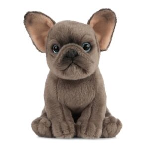 living nature french bulldog puppy stuffed animal | fluffy dog animal | soft toy for kids | 6 inches