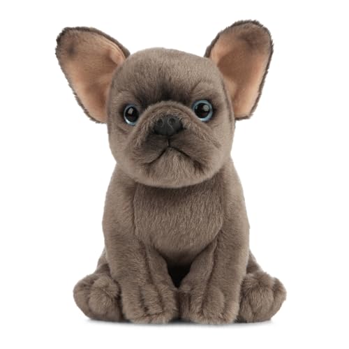 Living Nature French Bulldog Puppy Stuffed Animal | Fluffy Dog Animal | Soft Toy for Kids | 6 inches