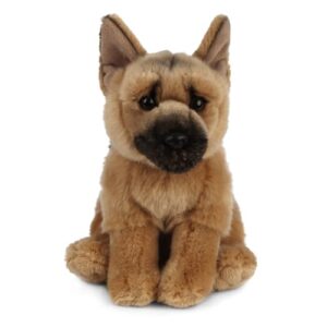 living nature german shepherd stuffed animal | fluffy dog animal | soft toy for kids | 8 inches