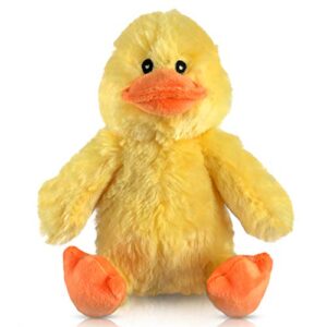 stuffed duck - plush stuffed duck toy - duck stuffed animal - a huggable, soft, adorable 7" baby duck - great gift for duck lovers of all ages, girls and boys yellow orange