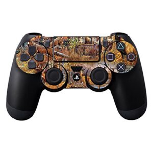 mightyskins skin compatible with sony ps4 controller - deer pattern | protective, durable, and unique vinyl decal wrap cover | easy to apply, remove, and change styles | made in the usa