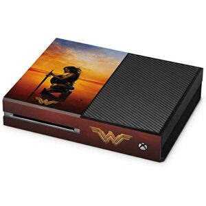 skinit decal gaming skin compatible with xbox one console - officially licensed warner bros wonder woman movie poster design