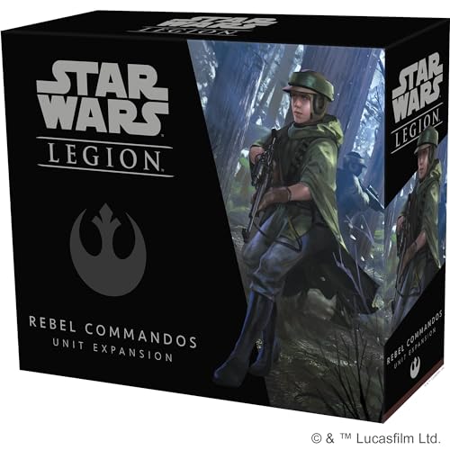 Star Wars: Legion Rebel Commandos UNIT EXPANSION - Unleash Elite Rebel Strike Teams! Tabletop Miniatures Strategy Game for Kids & Adults, Ages 14+, 2 Players, 3 Hr Playtime, Made by Atomic Mass Games