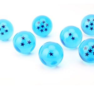 Boxtree Children Toy New Gift Box Set of 7pcs Dragon Ball Z 43mm/1.7" Stars Crystal Ball (Blue)