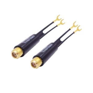 fancasee 2 pack gold plated 75 ohm to 300 ohm uhf/vhf/fm matching transformer converter adapter with f type female coax coaxial connector plug jack for cable wire antenna tv