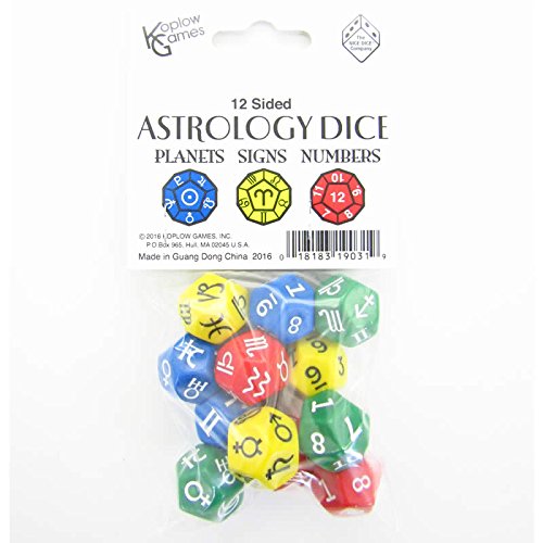 Astrology 12 Sided Dice Planets, Signs, Numbers