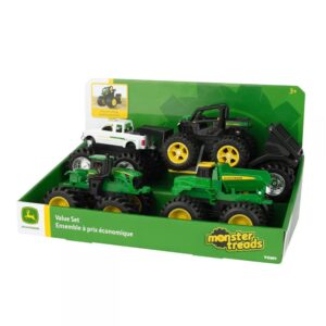 John Deere 5 Inch Monster Treads 4 Piece Bonus Set