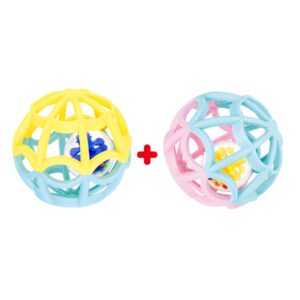 play ball baby for toddlers | 2 outer plus 2 inner balls | rattles and rolls for double the fun | safe for any age