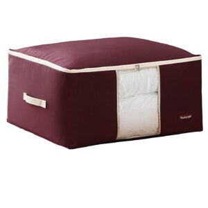 oululu oxford storage bag for quilt blanket clothes comforter (wine red, xl)