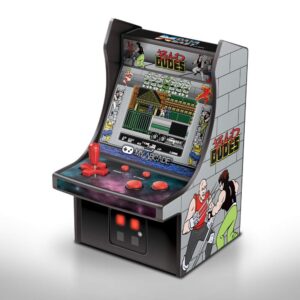 my arcade bad dudes micro player - 6.75 inch mini retro arcade machine cabinet - licensed collectible