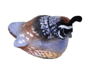 wild republic audubon birds california quail plush with authentic bird sound, stuffed animal, bird toys for kids and birders