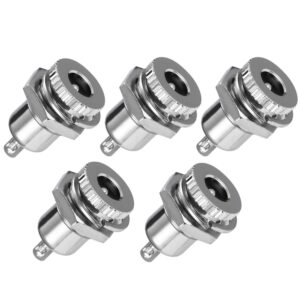 e-outstanding 5-pack dc-099 5.5 mm x 2.1mm 30v 10a dc power jack socket,threaded female panel mount connector adapter