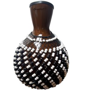 sawtooth beaded shekere, shaker