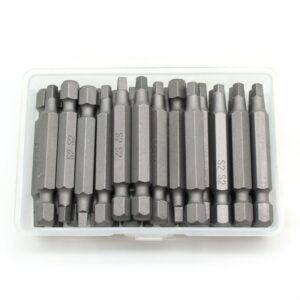 temo 25 pc #2 square robertson 2 inch screwdriver insert bits, durable s2 steel, with heavy duty storage container