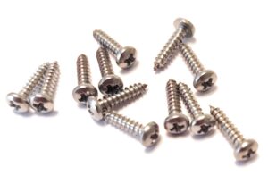 12 pack #2 x 3/8 inch stainless steel tuner screws phillips for guitar machine heads