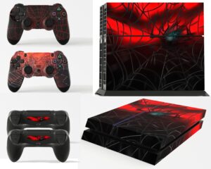 gizmoz n gadgetz ps4 console spider skin decal vinal sticker + 2 controller skins set