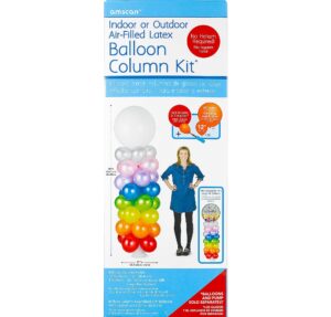 multicolor air-filled latex balloon arch kit - 90" x 27" (1 set) - easy diy setup for stunning party decorations