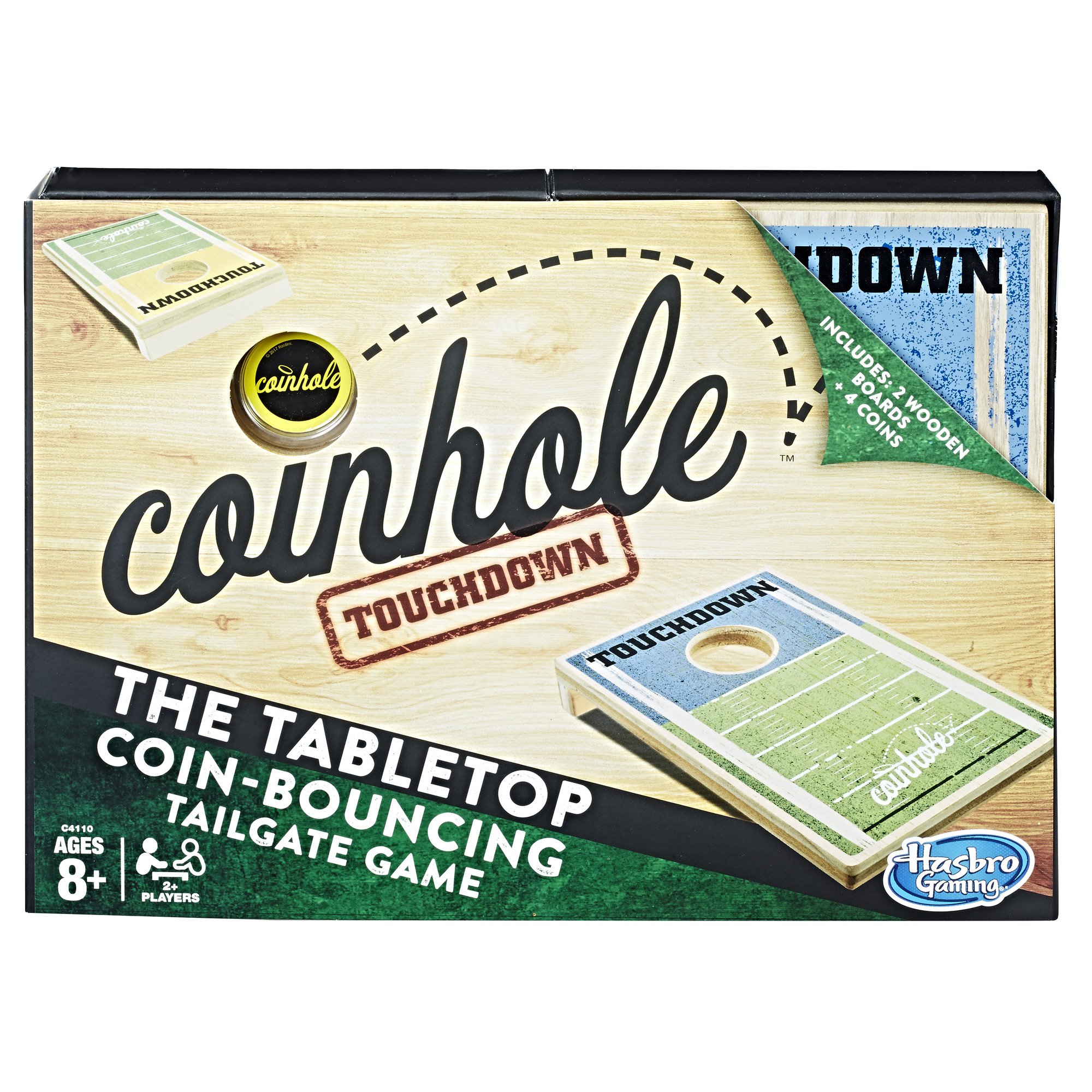 Hasbro Gaming Coinhole Touchdown Coin-Tossing Table Top Cornhole Party Game Ages 8 and Up (Amazon Exclusive)