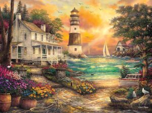 buffalo games - chuck pinson - cottage by the sea - 1000 piece jigsaw puzzle