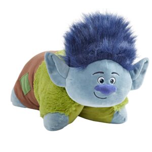 pillow pets dreamworks branch 16" plush toy - trolls world tour stuffed animal green and blue