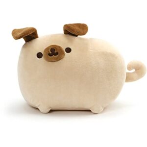 gund pusheen pugsheen stuffed plush dog with poseable ears, tan, 9.5"