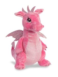 aurora® enchanting sparkle tales™ dahlia dragon™ stuffed animal - magical adventures - endless play - pink 12 inches