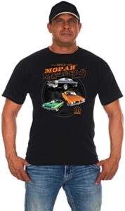 men's mopar maddness t-shirt short sleeve black crew neck shirt (2x, black)