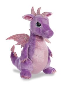 aurora® enchanting sparkle tales™ larkspur dragon™ stuffed animal - magical adventures - endless play - purple 12 inches