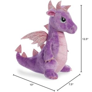 Aurora® Enchanting Sparkle Tales™ Larkspur Dragon™ Stuffed Animal - Magical Adventures - Endless Play - Purple 12 Inches