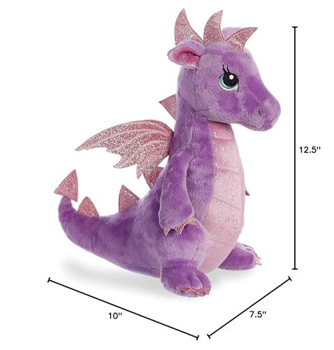 Aurora® Enchanting Sparkle Tales™ Larkspur Dragon™ Stuffed Animal - Magical Adventures - Endless Play - Purple 12 Inches