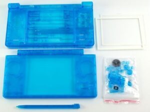 for nintendo dsi ndsi ndsi full housing case cover shell with buttons replacement parts - clear blue