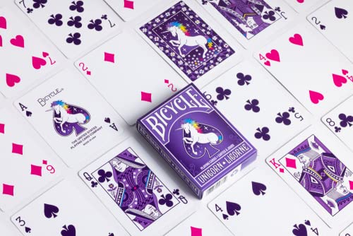 Bicycle Unicorn Playing Cards, Standard Index, Poker Cards, Premium Playing Cards, Unicorn Cards, Unique Playing Cards, 1 Deck