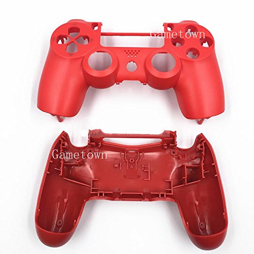 New Full Housing Shell Cover Case Protective Hard Skin With Buttons Set for Sony PS4 Slim Controller 4.0 JDS-040 JDM-040 Version-Red