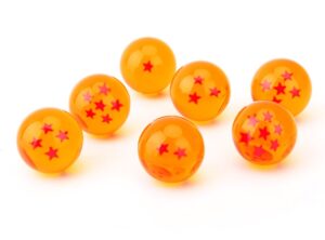 boxtree children toy new gift box set of 7pcs dragon ball z 43mm/1.7" stars crystal ball (orange)