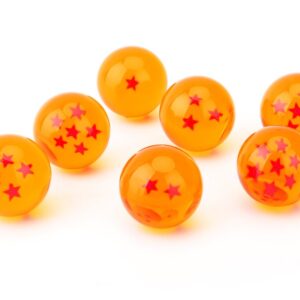 Boxtree Children Toy New Gift Box Set of 7pcs Dragon Ball Z 43mm/1.7" Stars Crystal Ball (Orange)